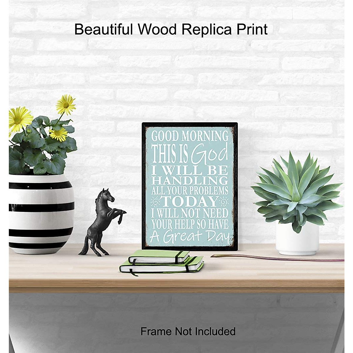 God Wall Decor - Religious Gifts for Women, Girls - Faith Wall Decor - Christian Gifts for Women - Church Decorations - Inspirational Quote Wall Decor - Catholic Gifts Women - Grateful Wall Art Sign