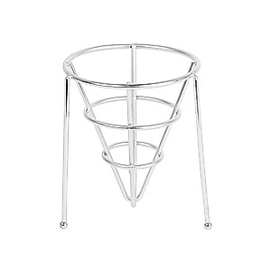 G.E.T. 4-83888 Metal Cone French Fry Holder, Stainless Steel (Qty 1)