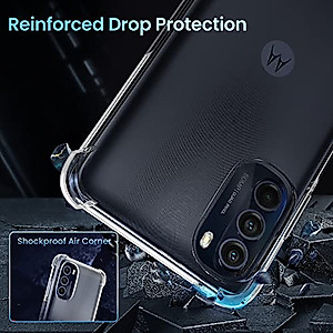 Cresee for Motorola Moto G 5G 2022 Case, Crystal Clear Cover with Reinforced Corner Bumper Slim Fit Shockproof Flexible TPU Phone Case for Moto G 5G (2022) Transparent