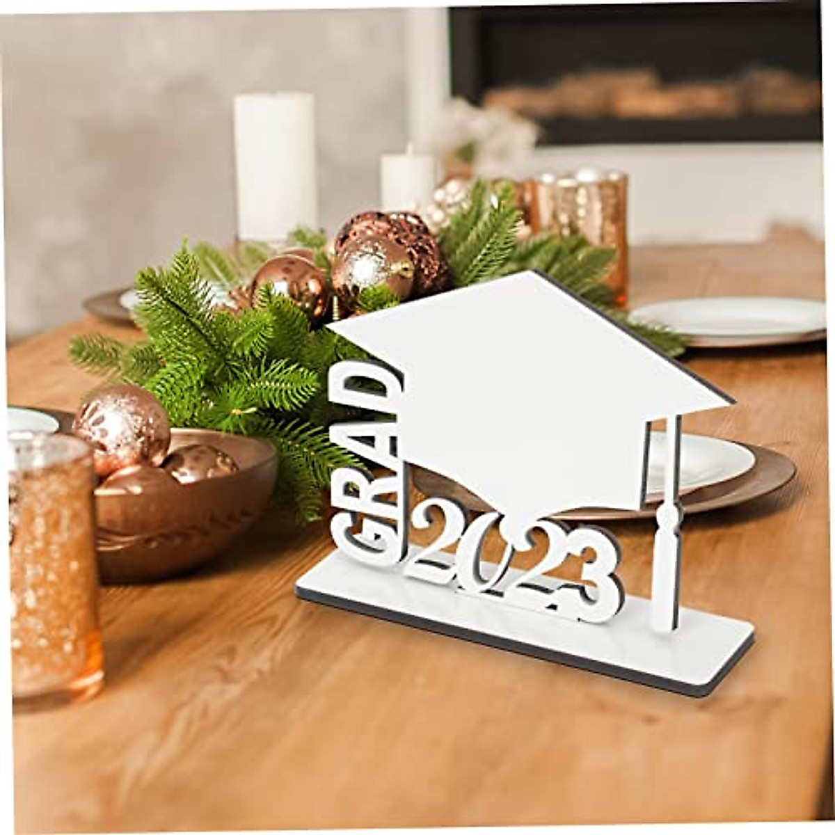 Abaodam 3pcs Picture Supply Decor Desktop of Graduates Congrats Mdf Wood Personalized Room Transfer Memorial Grad Wooden Sublimation Frame Frames Hardboard Photo Blanks