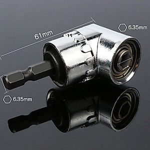 Tools Impact Socket Adapter Set 3pcs Joint Socket 1/4 3/8 1/2 In Hand Power Wrench Ratchet Drill Adapter/Extension Set Turns Power Drill Into High Speed Nut Driver with Right Angle Drill Adaptor