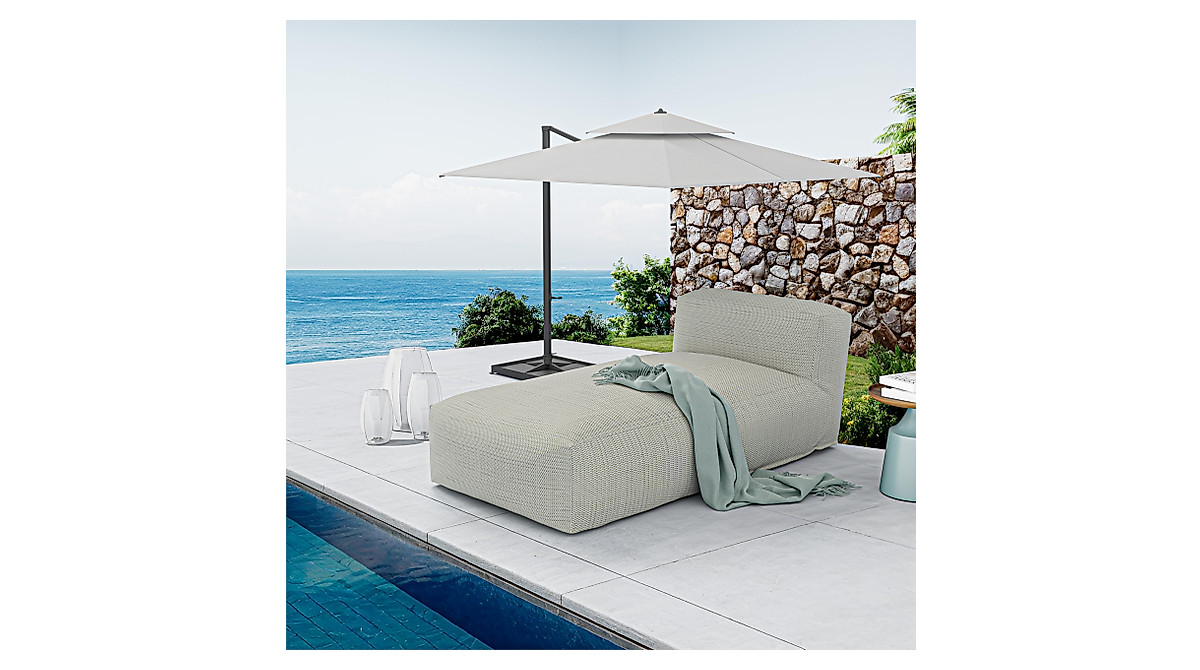 OPEAK Light Green Patio Chaise Lounge Chair for Outdoors