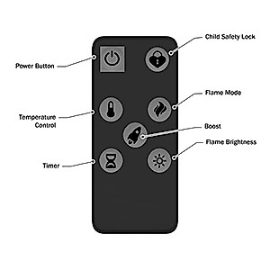 TV Stand with Electric Fireplace Fits TVs up to 65-Inches - Media Console with Storage Cabinet, Adjustable Heat, and LED Flames by Northwest (White)