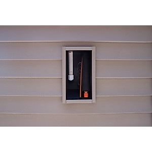 Black Line Set Rough In Box HVAC Contractors Termination Point for Line Set Condensation Drain & Low Voltage Wire