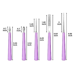 10 Pieces Diamond Tipped Bead Reamer Beading Hole Enlarger Tool for Glass Plastic Metal Wood Beads