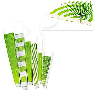 LayYun Party Hanging Paper Fans Set of 6, Round Pattern Paper Garlands Decoration for Birthday Bridal Wedding Baby Shower Graduation Events Accessories, Green