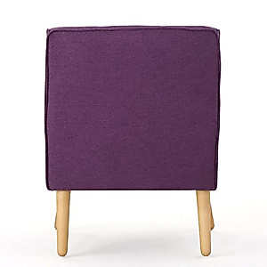 Christopher Knight Home Felicity Mid-Century Fabric Arm Chair, Purple