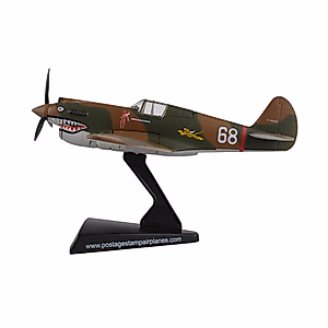 Daron Worldwide Trading P-40 Warhawk Hell's Angels 1:90 Vehicle, Brown , Black