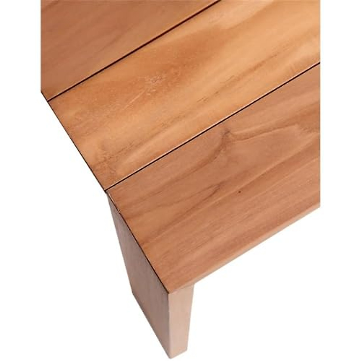 Meridian Furniture 353-T Tulum Collection Modern | Contemporary Outdoor Patio Patio Dining Table with Solid Teak Wood and Natural Teak Finish, 108.5" W x 40" D x 30" H, Natural