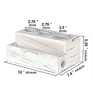 JACKCUBE Design Hair Tool Organizer Wooden, Hair Blow Dryer Holder Styling Product Care and Bath Supplies Accessories Storage Tray for Vanity and Bathroom Countertop- MK680A