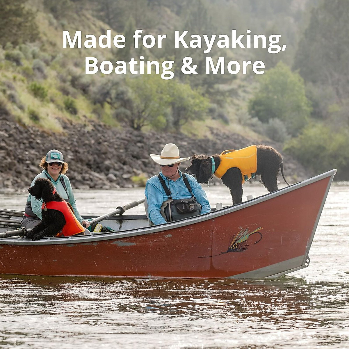 Ruffwear, Float Coat, Dog Life Jacket, Swimming Safety Vest with Handle, Blue Dusk, Small