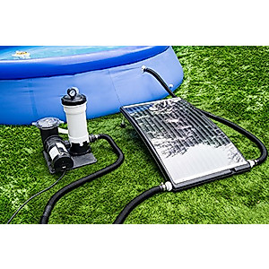 Poolmaster 59026 Heater Slim Line Above-Ground Solar Power Swimming Pool Water Heat, 43” Long x 27” Wide, Black