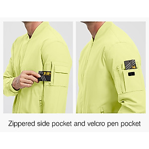 Rdruko Men's Lightweight Bomber Jacket Casual Stylish Fashion Coat Windbreaker(Lemon, US M)