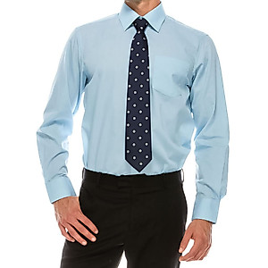 OmegaTux Omega Mens Regular fit Solid Dress Shirts w/Convertible Cuffs Apple Green (17.5-37)