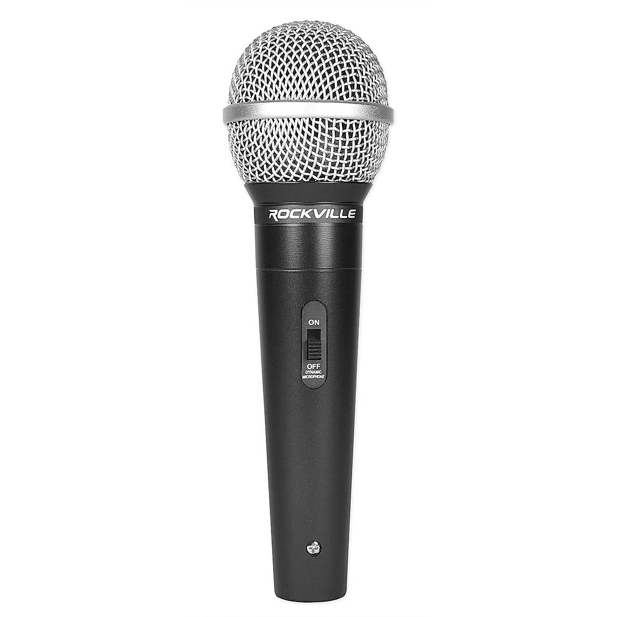 Rockville RMC-3PK 3 Pack Metal Wired Vocal/Instrument/DJ Microphones+Metal Case, Black