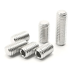 #6-32 UNC Flat Point Set Screws Hex Socket Grub Screws Pack of 100-Pieces (#6-32 x 1/2")