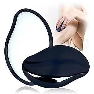 Crystal Hair Eraser,Reusable Crystal Hair Remover Magic Painless Exfoliation Hair Removal Tool, Magic Hair Eraser for Back Arms Legs Fast & Easy Crystal Hair Eraser for Women and Men -Ink Blue