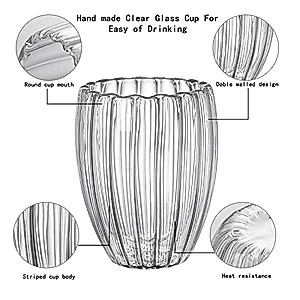 WAAOPO Double Walled Glass Coffee Mugs(5.6oz/350ml) ，Thermal Coffee Cups，Glass Cups for Tea, Coffee, Latte, Cappuccino,Pack of 2