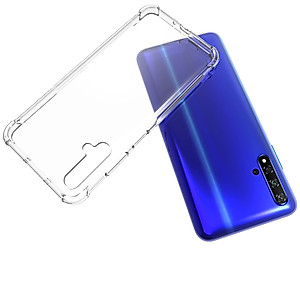 TiYa USTIYA Case Clear for Huawei Nova 5T / Honor 20 Crystal TPU Four Corners Protect Camera Cover Transparent Soft Phone Case