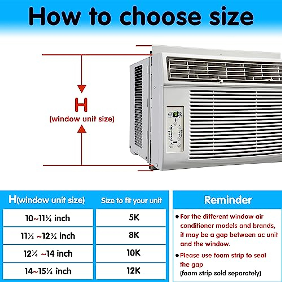 Air Jade Window Air Conditioner Side Panels with Frame, Window AC Side Panel Set for 5,000 Btu Units, Room Air Conditioner Accordion Filler Curtain Replacement Kit