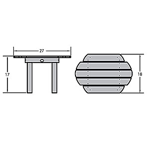 highwood Classic Westport Side Table, Black