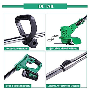 Cordless Brush Cutter Weed Eater with 9Blades,Electric Weed Wacker Battery Brush Cutter Battery Powered with 2Pcs 36TV4Ah Battery,Battery Stringless Weed Wacker for Lawn,Yard,Garden,Lightweight