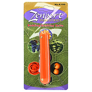 Zenport K106 Grafting and Budding Folding Knife, Dual Edge Tip, 2.25-Inch Stainless Japanese Steel Blade