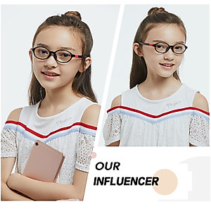 DUCO Blue Light Glasses for Kids Boys Girls Blue Ray Blocking Glasses Cute Computer Gaming TV Glasses for Children K015