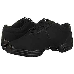Capezio unisex-adult Black Canvas Dance Sneaker, 7 M US