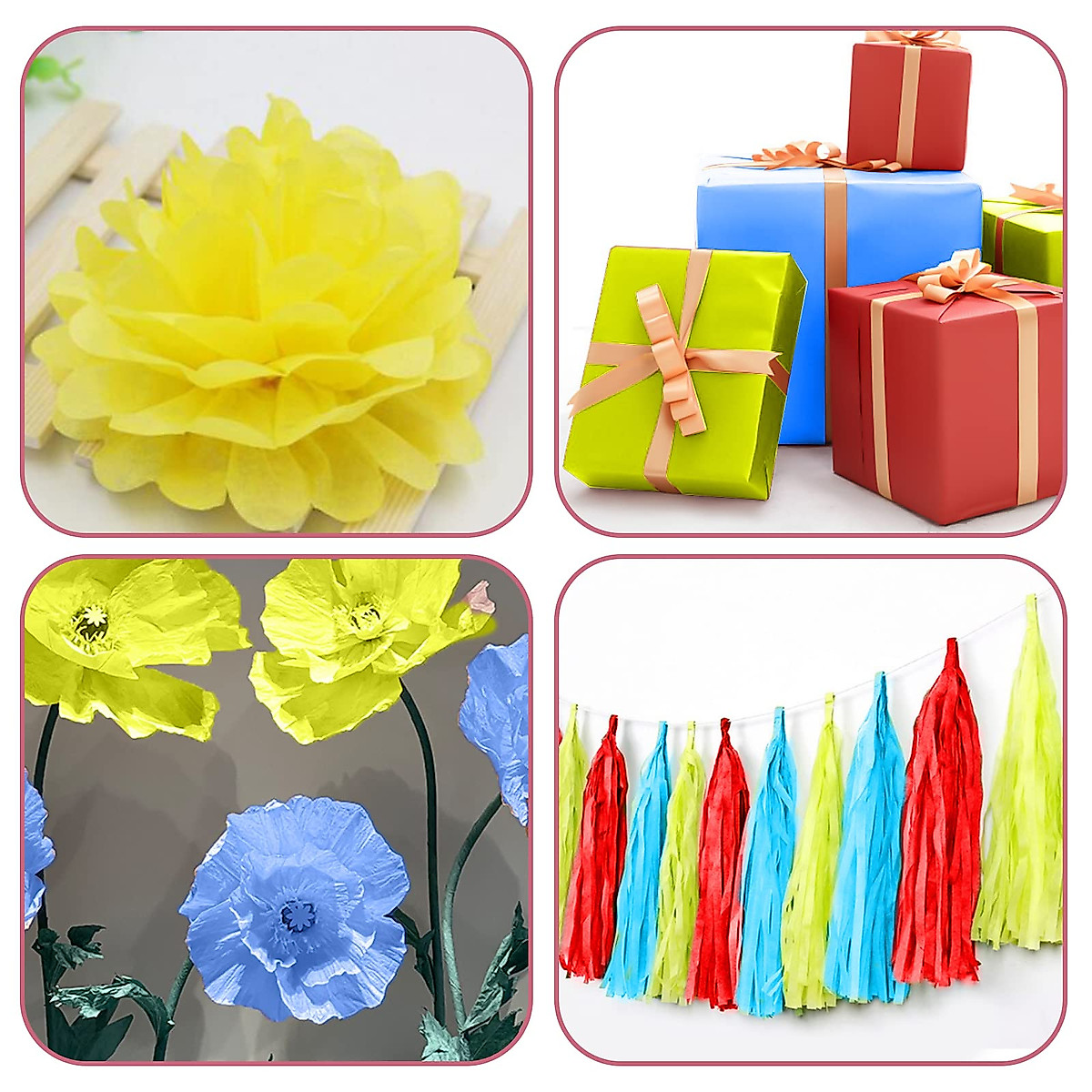 Colodeol 16 PCS Birthday Gift Bags with Handle and Tissues, Gift Bags Assorted Sizes, Medium, Small Size Gift Bag for Kids, Boys, Girls, Women and Men’ Birthdays Party