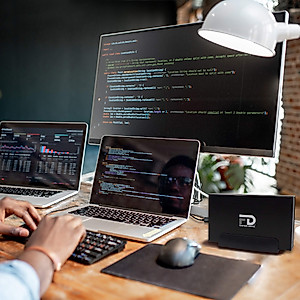 Fantom Drives FD 4TB 7200RPM External Hard Drive - USB 3.2 Gen 1 - 5Gbps & eSATA - GForce 3 Aluminum - Black - Compatible with Mac/Windows/PS4/Xbox (GFP4000EU3) by Fantom Drives