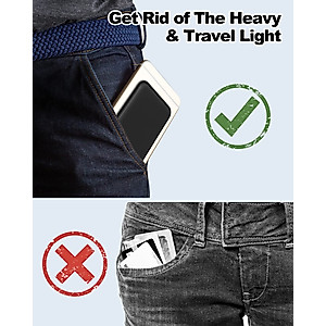 Mag Safe Wallet with Double-row Magnets - Minimalism Leather Mag Safe Card Holder - Slim Magnetic Wallet for iPhone 14/13/12 Series Model and Magsafe Case - Max Fit 3 Cards