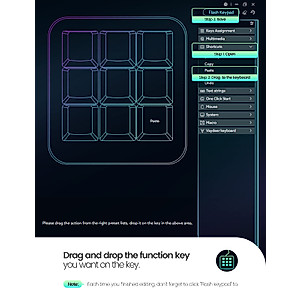 Vaydeer One-Handed Mechanical Keyboard Support NKRO, Hotkeys, One-Click Start,9 Fully Programmable Keys with Floating Window and Macro Multifunctional Keypad for iOS,Windows, Gift Idea for Him/Her