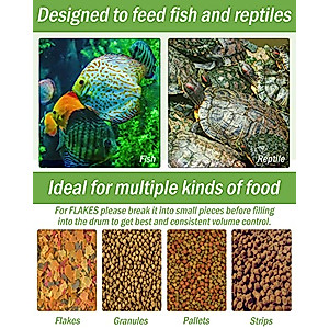 AquaMiracle Automatic Fish Feeder for Aquarium, Fish Feeder Automatic Dispenser with Timer Fish Food Timer Fish Food Vacation Feeder Auto Fish Feeder, for Granules Pallets Strips, Volume Adjustable