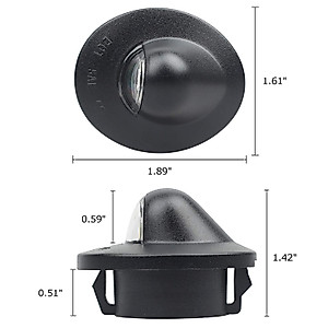 RUXIFEY LED License Plate Lights Tag Light Lamp Assembly Compatible with Ford F150 F250 F350 Super Duty Ranger Explorer Bronco Excursion Expedition, 6500K Black, Pack of 2