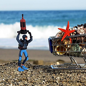 Happyyami 4pcs Scale Model People Set Action Figure Diorama Model Swimmers Figurines Scuba Diver People Figurines DIY Sand Table Layout Model