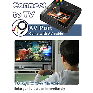 Fadist Handheld Game Console, Retro Mini Game Console with 500 Classic Games, Rechargeable Battery, Portable Games Controller, Support for 2 Players & TV, Ideal Gift for Kids, Friend, Lover (Black)