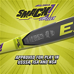 Easton Smack Slowpitch Softball Bat, End Loaded, 12.75 in Barrel, USSSA, ISA & NSA, 34in x 25.5oz