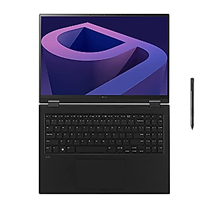 LG gram (2022) 16T90Q 2-in-1 Tablet Laptop, 16" (2560 x 1600) IPS Display, Intel Evo 12th Gen i7 1260P Processor, 16GB LPDDR5, 2TB NVMe SSD, FHD Webcam, WiFi 6E, Thunderbolt 4, Windows 11, Black