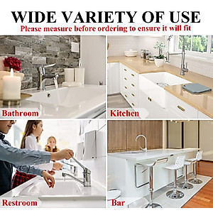 YATOISUR Silicone Faucet Splash Guard - 14.4” x 5.4” Sink Splash Guard - Faucet Water Catcher Mat with Sink Mat & Soap Dish & Sponge Holder 3 in 1 for Kitchen, Farmhouse, Bar & RV (Clear)