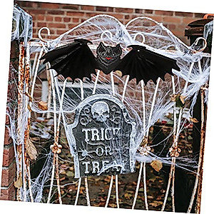 MUSISALY 20 pcs Supplies Booth Themed Topper Novel Honeycomb Bat Center Hanging Party Decorations Spider Hat Tables Props for Ornament Pendant Ball Poms Holiday Paper Kids Pumpkin Craft