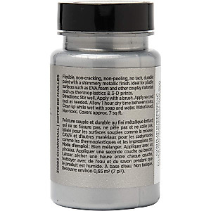 PlaidFX Metallic Flexible Acrylic Paint Ideal for Pliable Surfaces and Cosplay Costumes, Non-Cracking or Peeling, No-Tack, Durable, 3 oz, Chainmail