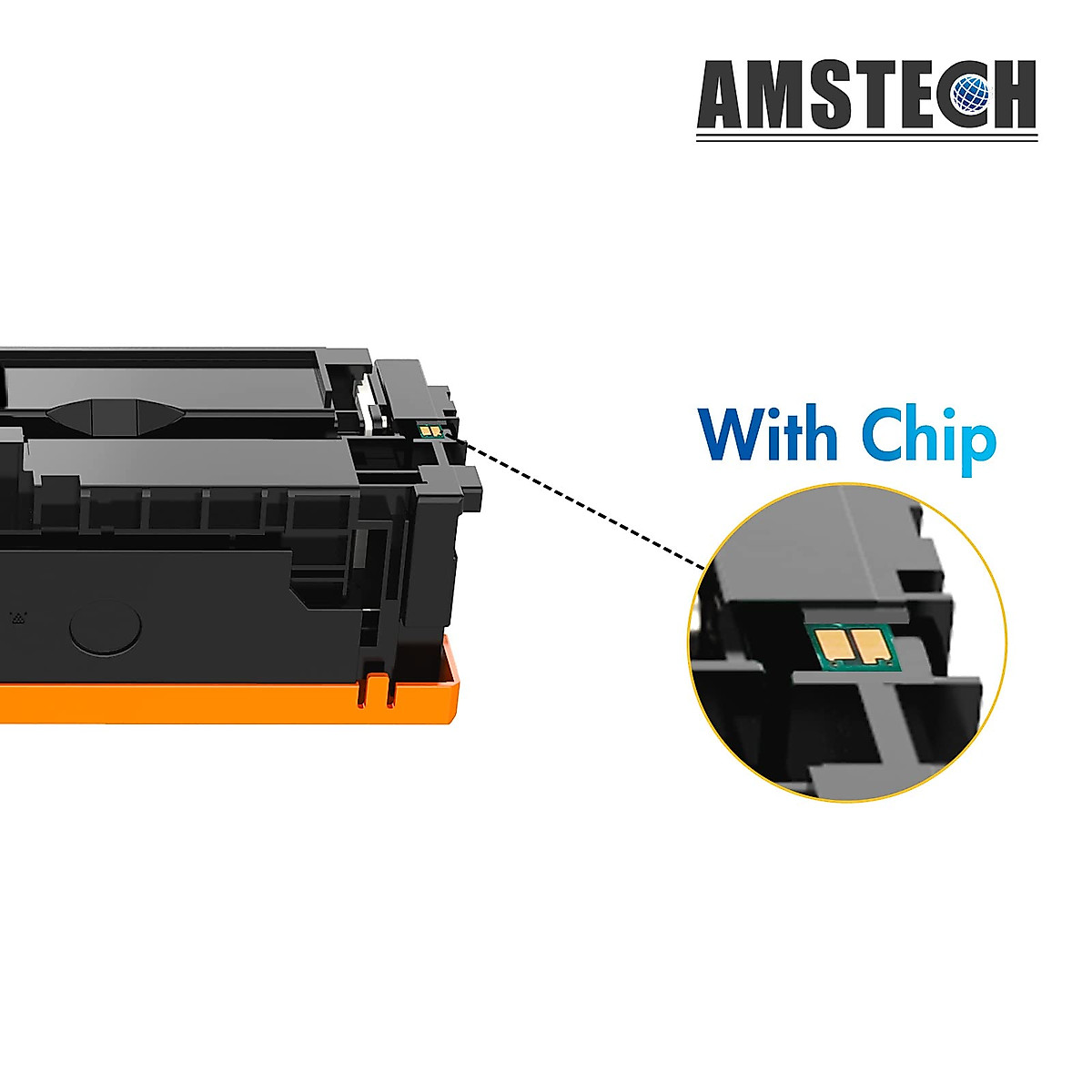 Amstech 204A Toner Cartridges 4 Pack Replacement for HP 204A 204 M180nw Toner Cartridges for HP Color Pro MFP M180nw M180 M180n M181fw M154a M154nw M154 M180 Printer (CF510A CF511A CF512A CF513A)