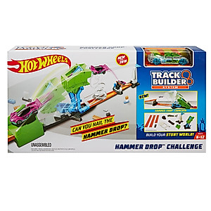 Hot Wheels Track Builder Hammer Drop Challenge