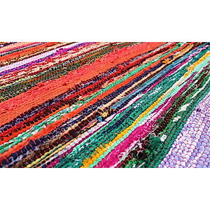 Handmade Braided Chindi Rug, Rag Rug, Area Rug, Carpet Rug, Runner Rug 3x5 Foot, 4x6 Foot, 5x7 Foot, Carpet Rug (4x6 Foot)