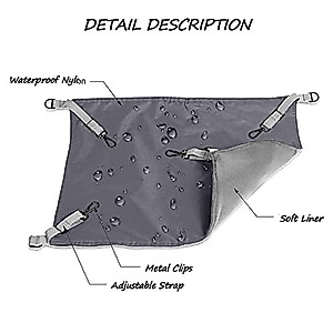 HOMEYA Small Animal Guinea-Pig Hanging Hammocks Bed Pet Cage Hammock for Ferret Cat Rat Chinchilla Hamster Cavy Degu Gerbil Rabbit Playing Cozy Activity Fun Toy (Guinea-Pig Size Grey)