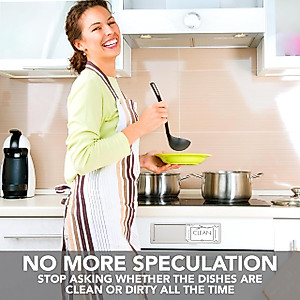 Premium Clean Dirty Magnet for Dishwasher Magnet, Clean Dirty Sign - Dishwasher Magnet Non-Scratch Easy to Read and Strong Slide for Changing Signs, Sleek Design, Heavy Duty Magnet