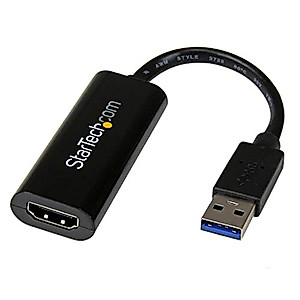 StarTech.com USB 3.0 to HDMI Adapter, USB to HDMI Monitor Converter for Windows, 1080P (No Support for macOS/ChromeOS/Linux)