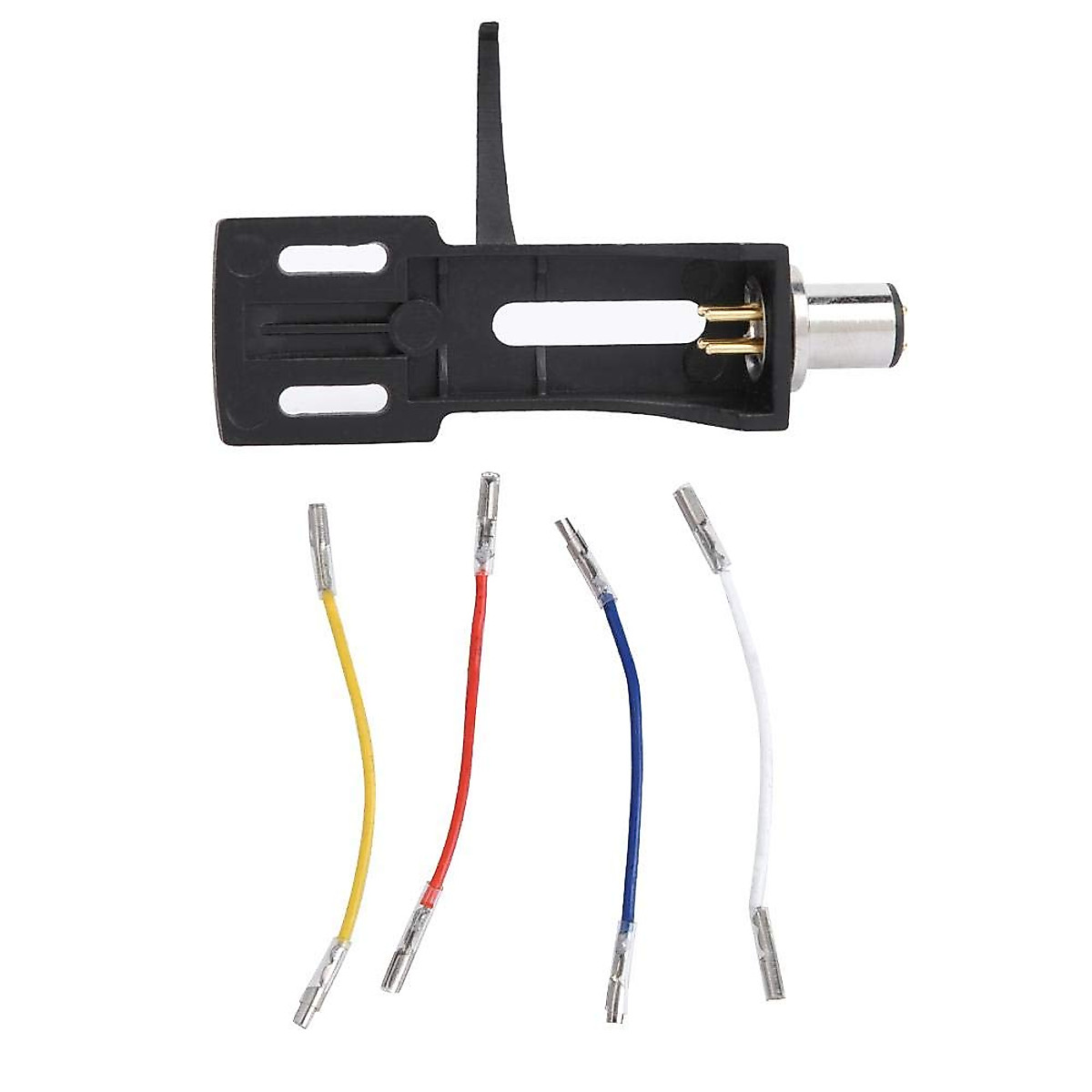 Universal Record Player Headshell Phonograph Turntable Replacement Headshell with 4pcs Wires for Record Player