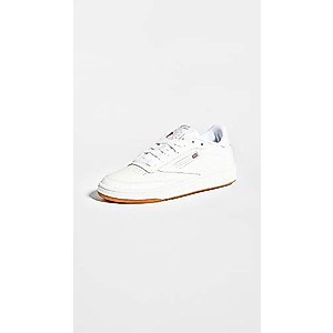 Reebok Women Club C 85 Sneaker, White/Light Grey/Gum, 7.5